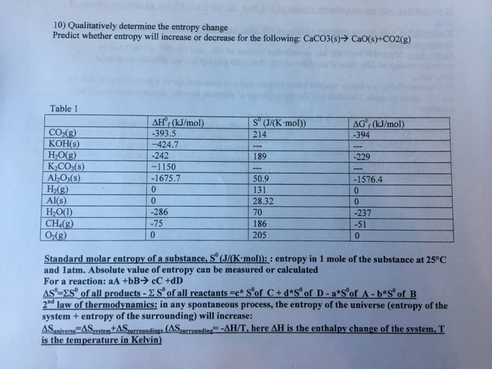 Solved Qualitatively determine the entropy change Predict | Chegg.com
