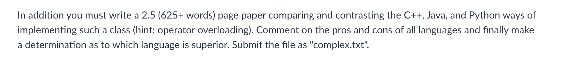 Solved In addition you must write a 2.5 (625+ words) page | Chegg.com