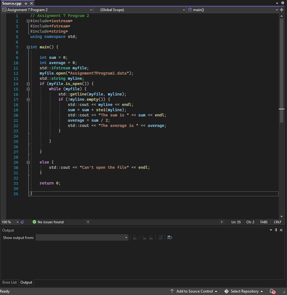 Solved Write a C++ program to read the numbers from the data | Chegg.com
