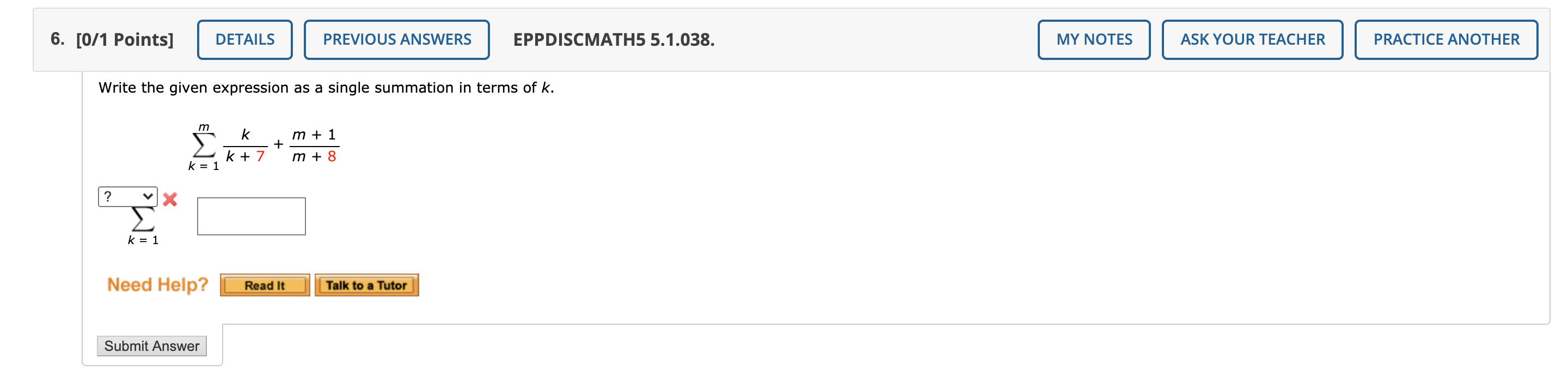 Solved 6. [0/1 Points] DETAILS PREVIOUS ANSWERS EPPDISCMATH5 | Chegg.com