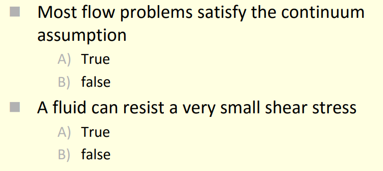 Solved Most flow problems satisfy the continuum assumption | Chegg.com