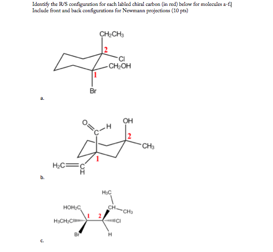 Solved Identify the R/S configuration for each labled chiral | Chegg.com