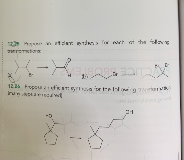 Solved 12 25 Propose an efficient synthesis for each of the | Chegg.com