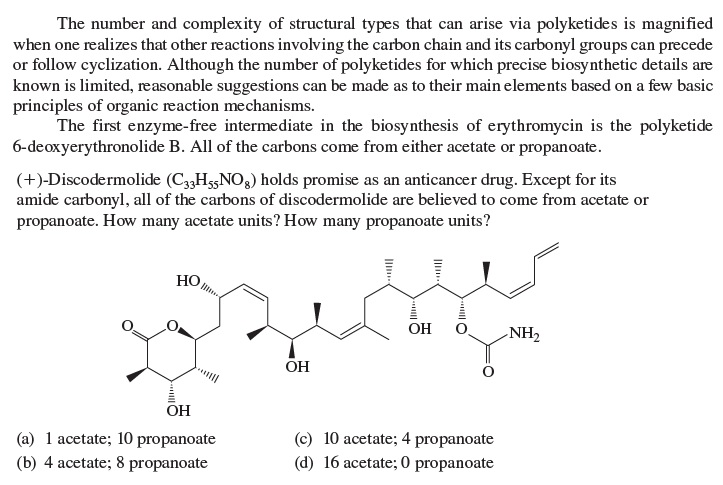 Solved Polyketides We have seen in this chapter that | Chegg.com