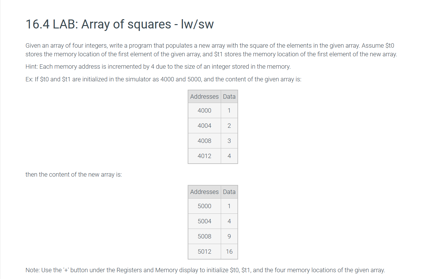 Solved 16.4 LAB: Array of squares - Iw/swGiven an array of | Chegg.com Solved 16.4 LAB: Array of squares - Iw/swGiven an array of | Chegg.com