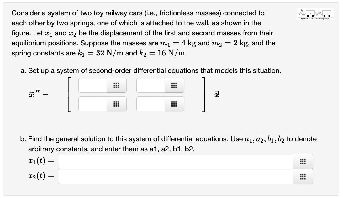 Solved Consider a system of two toy railway cars (i.e., | Chegg.com