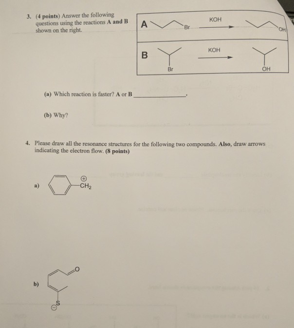 Solved 1. (8 points) Given the reaction CH3 NH3 H3C-C-Br | Chegg.com