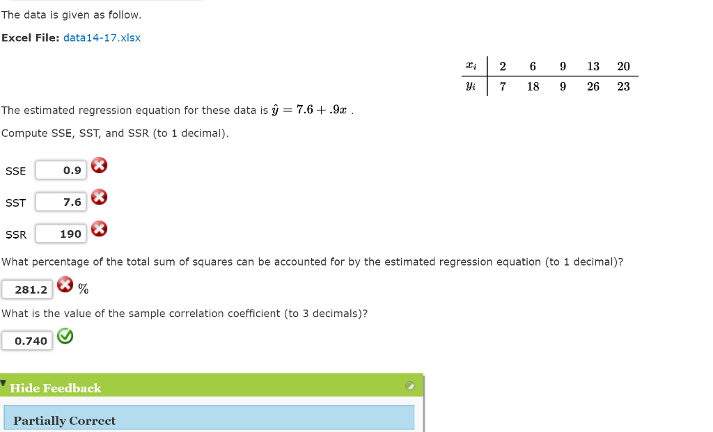 Solved The Data Is Given As Follow Excel File 4542