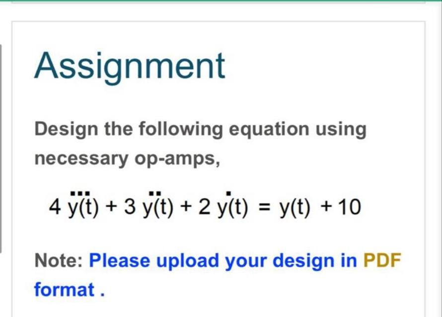 Solved Assignment Design the following equation using | Chegg.com
