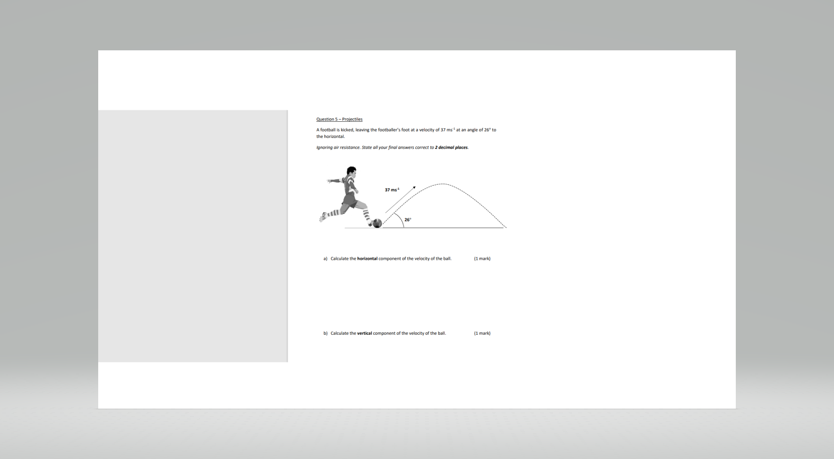 Solved c) Calculate the time taken for the ball to reach its | Chegg.com