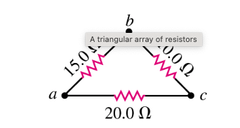 Solved b A triangular array of resistors 0.0 Ω 15.0.2 } a | Chegg.com