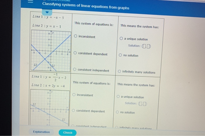 Solved Classifying Systems Of Linear Equations From Graphs