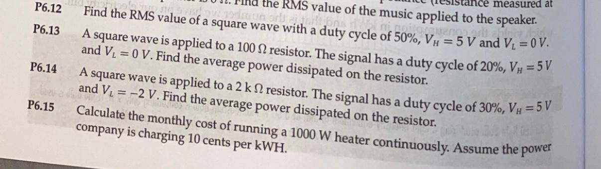 Solved 12. Find the RMS value of a square wave with a duty | Chegg.com