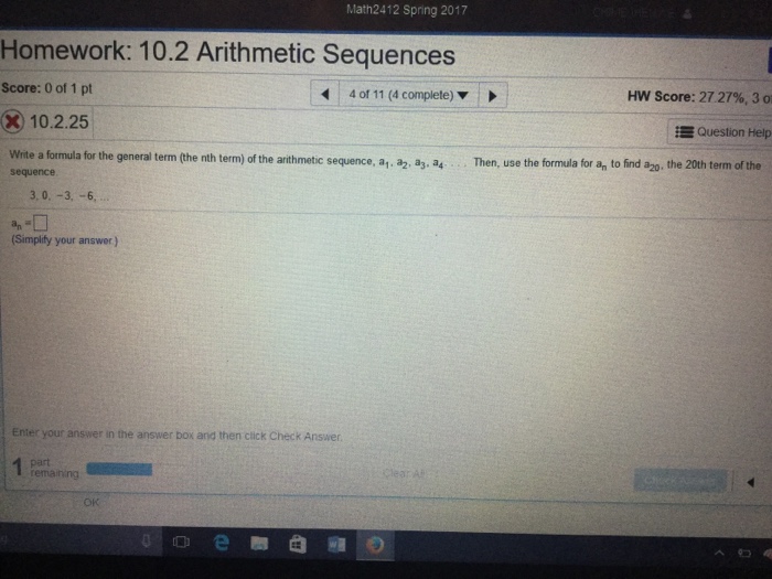 Solved Write a formula for the general term (the nth term) | Chegg.com
