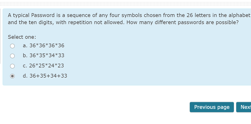 Solved A typical Password is a sequence of any four symbols | Chegg.com