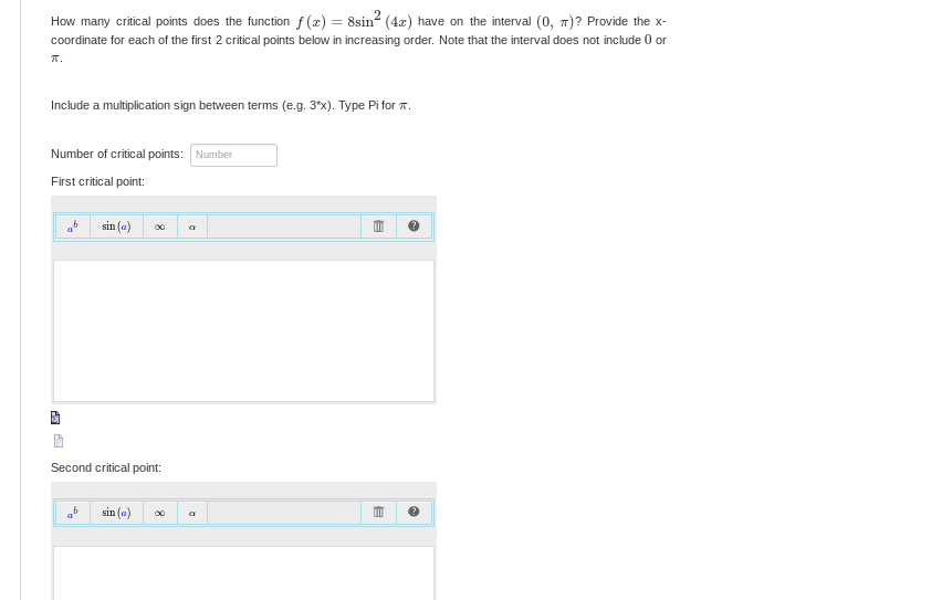 Solved How many critical points does the function | Chegg.com