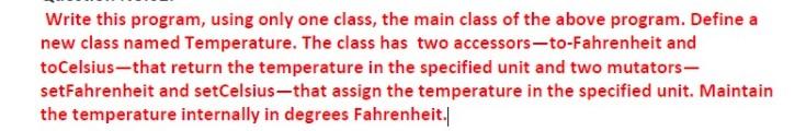 Solved Write this program, using only one class, the main | Chegg.com