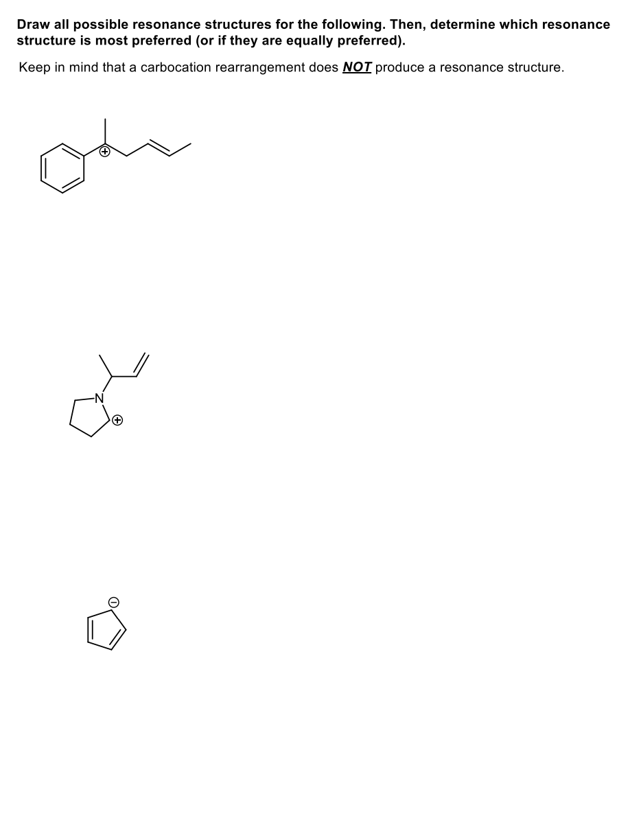 Solved Draw all possible resonance structures for the | Chegg.com Solved Draw all possible resonance structures for the | Chegg.com