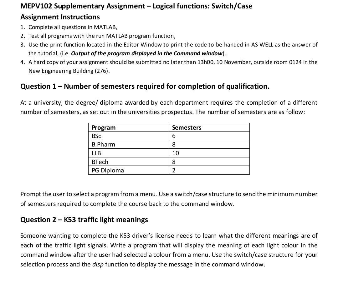 Solved MEPV102 Supplementary Assignment - Logical functions: | Chegg.com