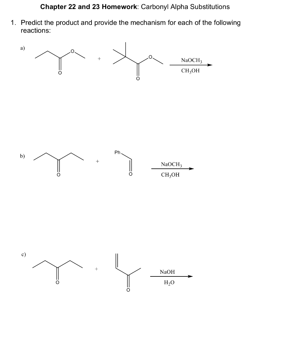 Solved Chapter 22 and 23 Homework: Carbonyl Alpha | Chegg.com