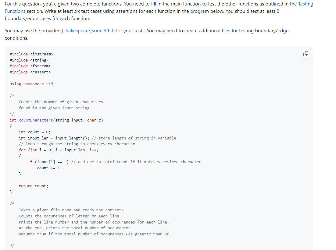 Solved For This Question You Re Given Two Complete