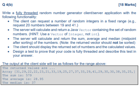 Solved Q4(a) [7 Marks) Write a Java interface called | Chegg.com