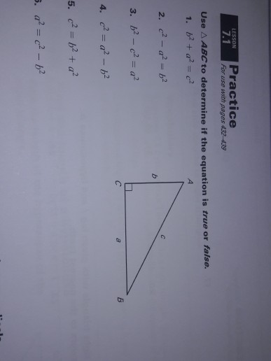 Solved Practice LESSON use ABC to determine if the equation | Chegg.com