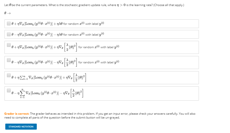 Stochastic gradient descent (SGD) is a simple but | Chegg.com