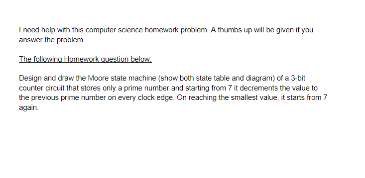 Solved I need help with this computer science homework | Chegg.com