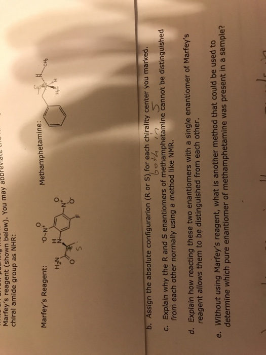 Marfey's reagent (shown below). You may abbrevlate | Chegg.com