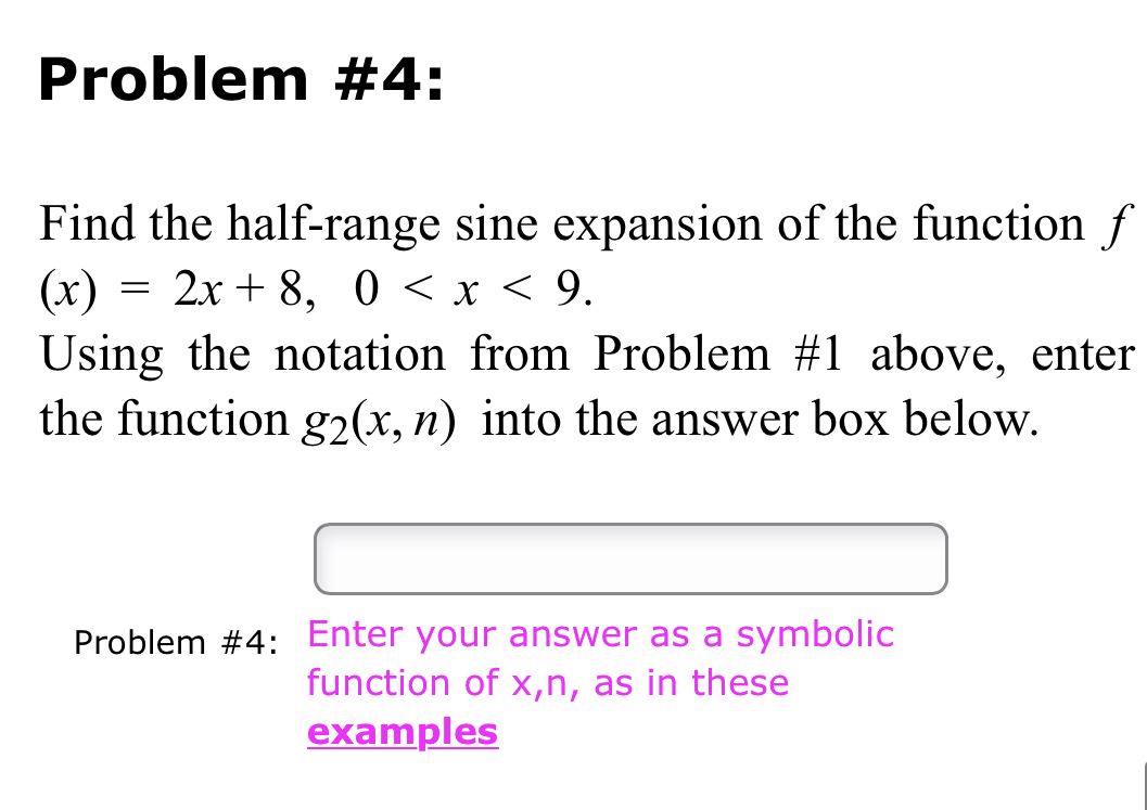 Solved Find the half-range sine expansion of the function f | Chegg.com
