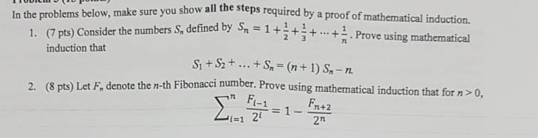 Solved required by a proof of mathematical induction. | Chegg.com