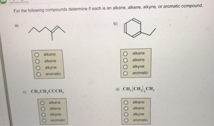 Solved 1 Determine If Each Compound Is An Alkane Alke - vrogue.co Solved 1 Determine If Each Compound Is An Alkane Alke - vrogue.co