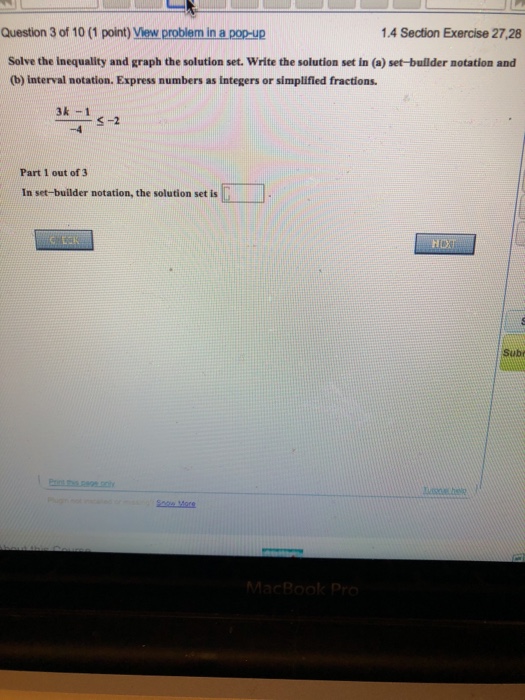Solved Question 1 of 10 (1 point) View problem in a pop-up | Chegg.com