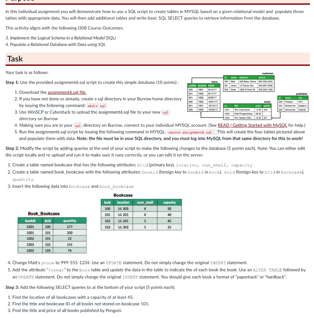 Solved In this individual assignment you will demonstrate | Chegg.com