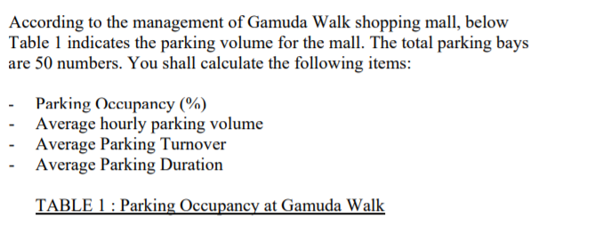 According to the management of Gamuda Walk shopping | Chegg.com