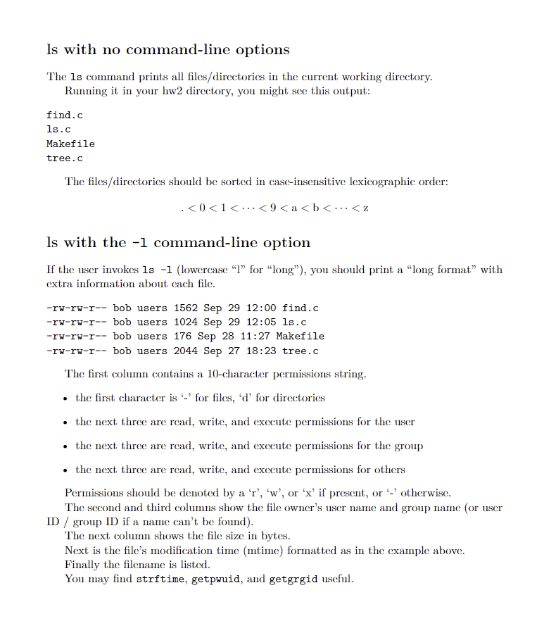 Solved Is with no command-line options The Is command prints | Chegg.com