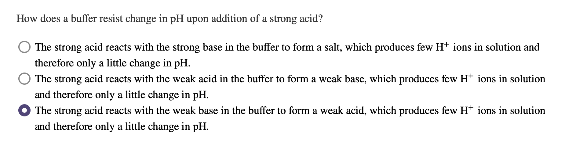 Solved How does a buffer resist change in pH upon addition | Chegg.com