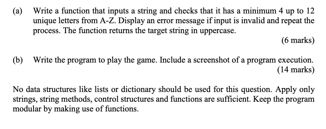 Solved Question 2 20 Marks Develop And Write A Program 