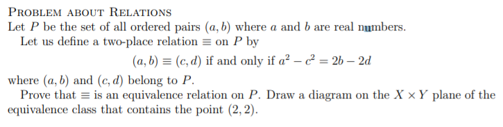 Solved PROBLEM ABOUT RELATIONS Let P be the set of all | Chegg.com
