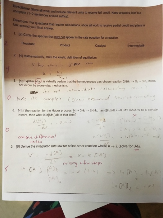 Derive Integrated Rate Equation For A First Order Gas Phase Reaction ... Derive Integrated Rate Equation For A First Order Gas Phase Reaction ...