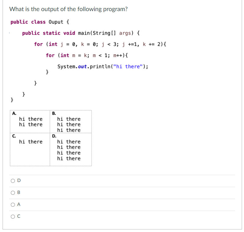 Solved What Is The Output Of The Following Program Public 