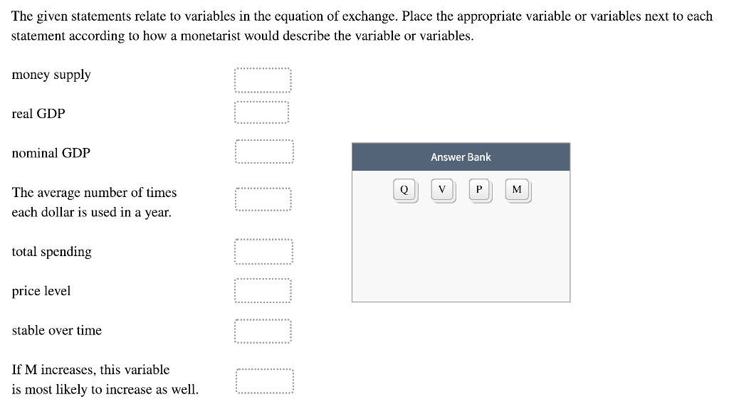Solved The given statements relate to variables in the | Chegg.com