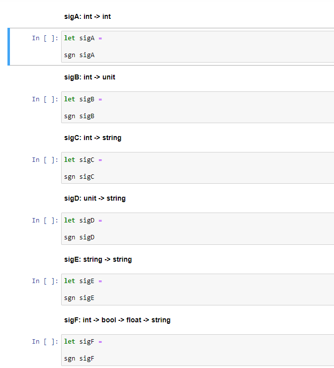 Solved For each of the following signatures, create a | Chegg.com