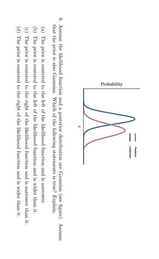 Solved 6. Assume the likelihood function and a posterior | Chegg.com