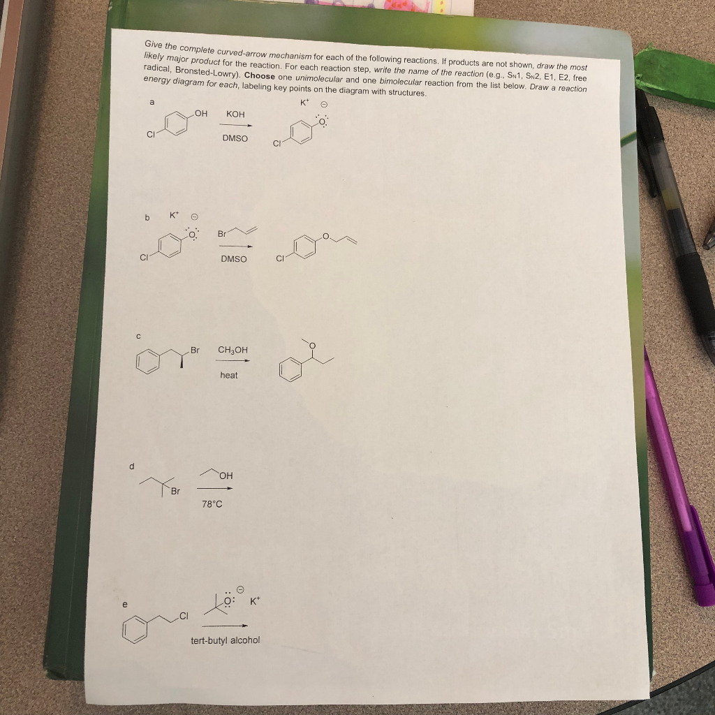 Solved May I please get shown the steps for these reactions? | Chegg.com