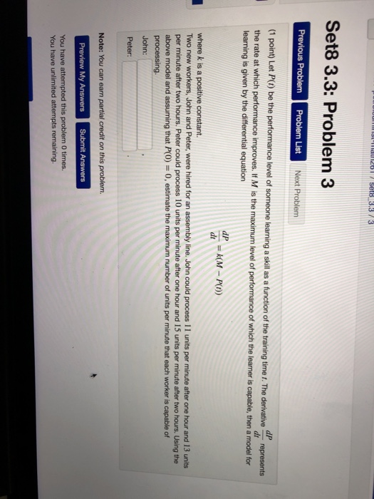 Solved webwork / petroleuminst-math261 / set7-3.2 / 3 Set7 | Chegg.com