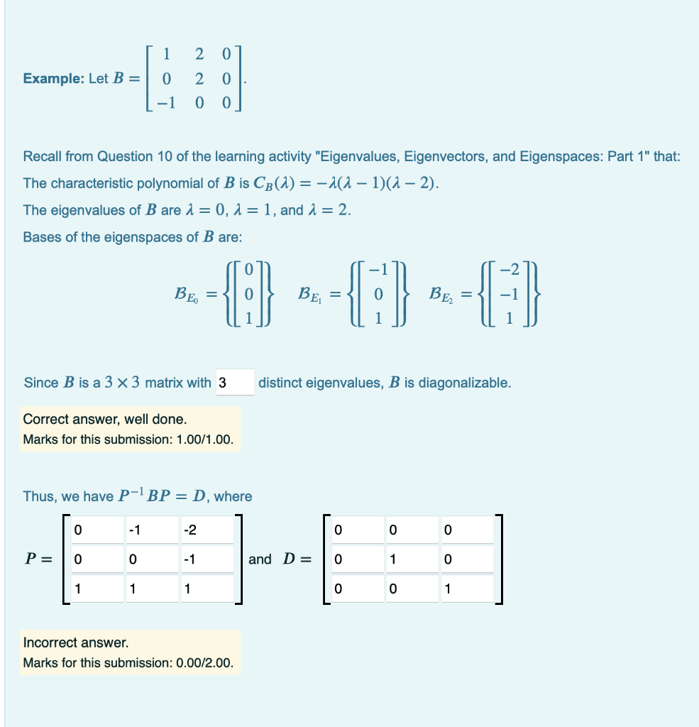 Solved Matrices with n Distinct Eigenvalues Recall: In | Chegg.com