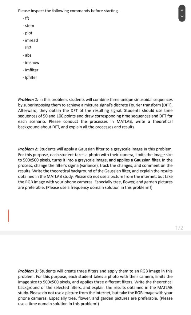 Solved As a term project, I have prepared 3 problems to be | Chegg.com