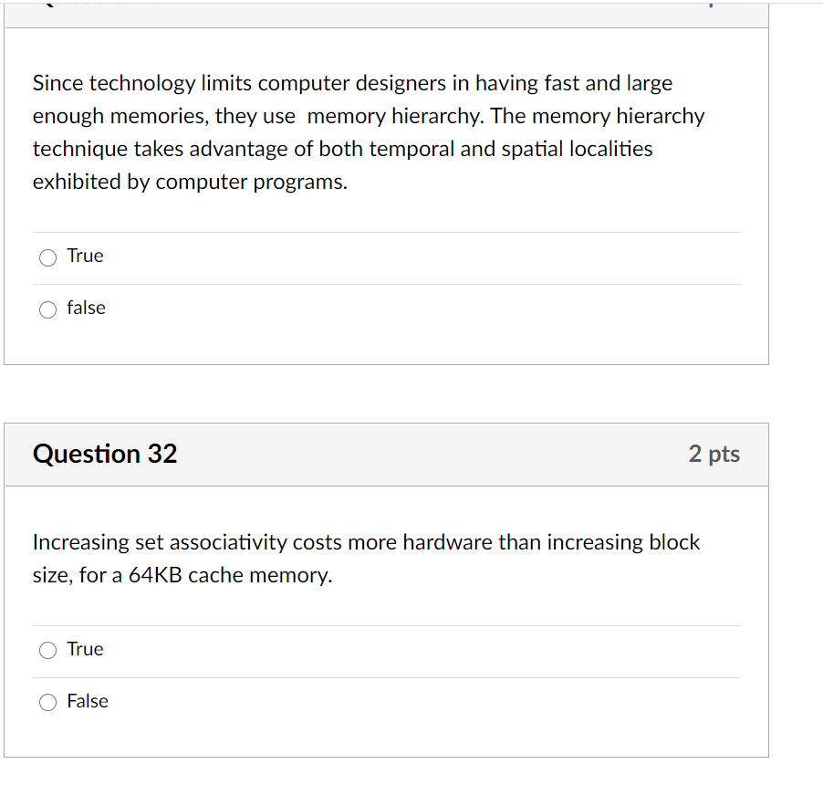 Solved Since technology limits computer designers in having | Chegg.com
